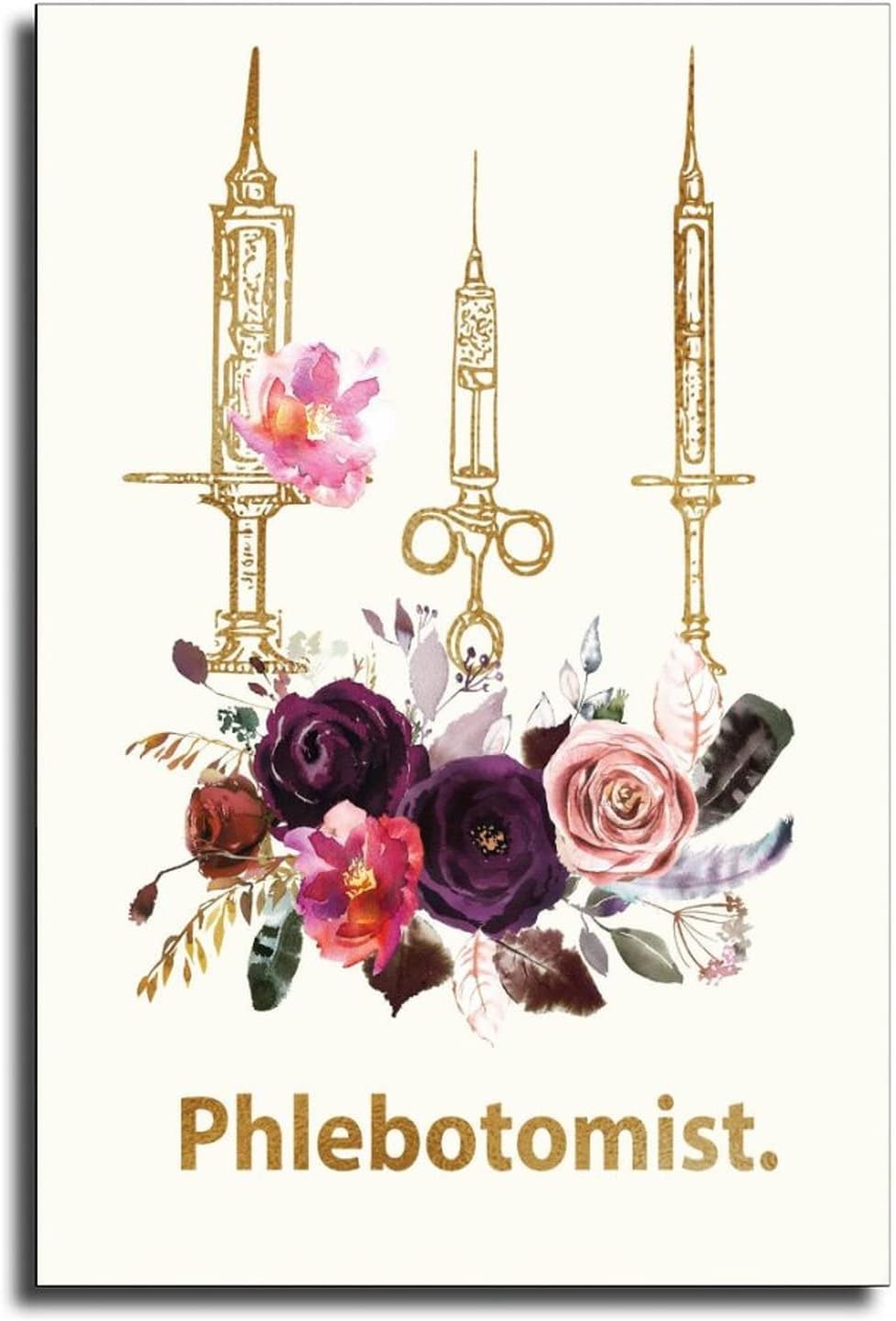 Amazon.com: Phlebotomist Syringes Needles Medical Assistant Gift Print ...