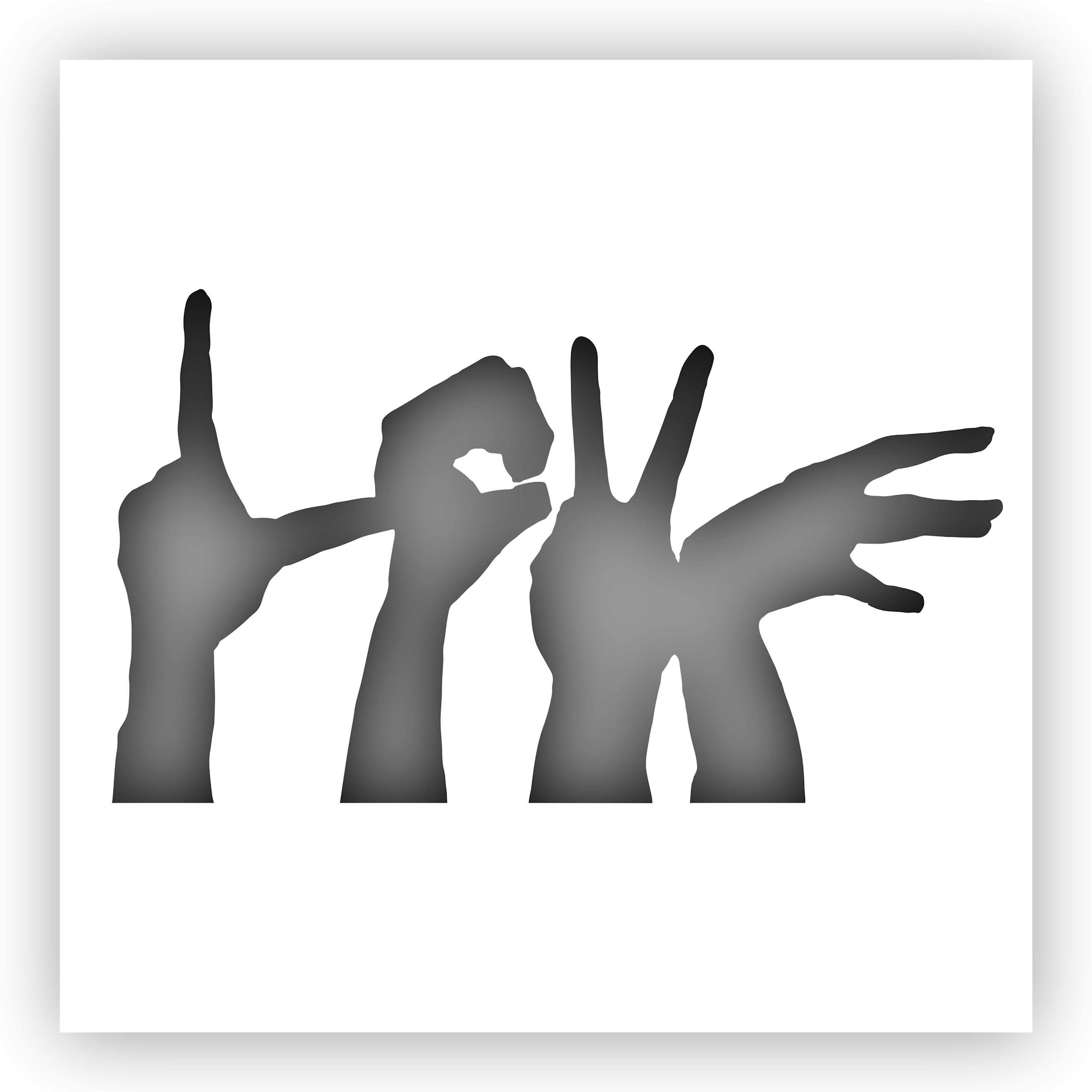 Love Spelled Out in Hand Signs Stencil - Choose a Size - Laser-Cut ...