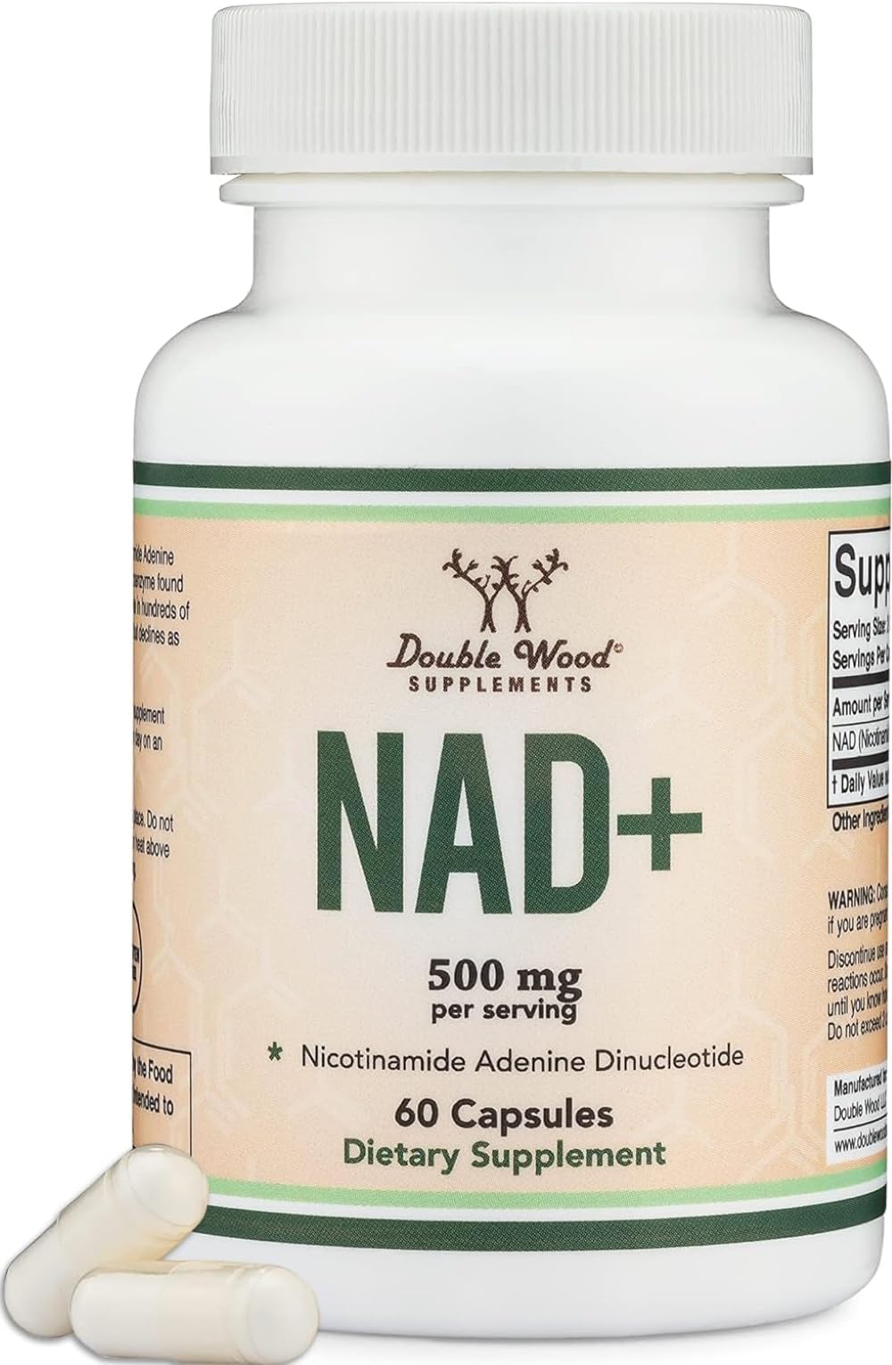 Amazon.com: NAD Supplement (500mg of 95% Pure NAD+ Per Serving, 30 Day ...