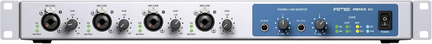 RME Fireface 802 Hybrid USB/FireWire Audio Interface with 12 x 12 ...