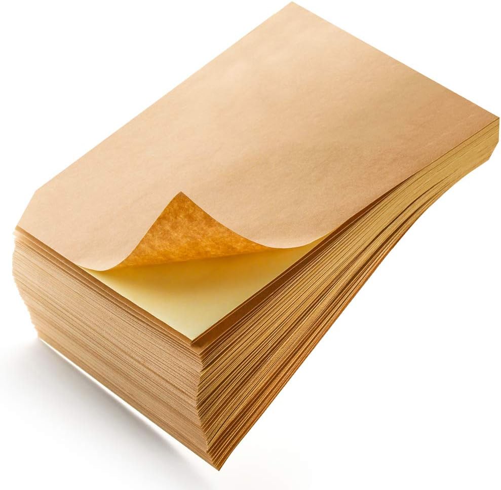 Amazon.com : ATPWONZ A4 Kraft Brown Labels 50 Sheets Sticker Labels for ...