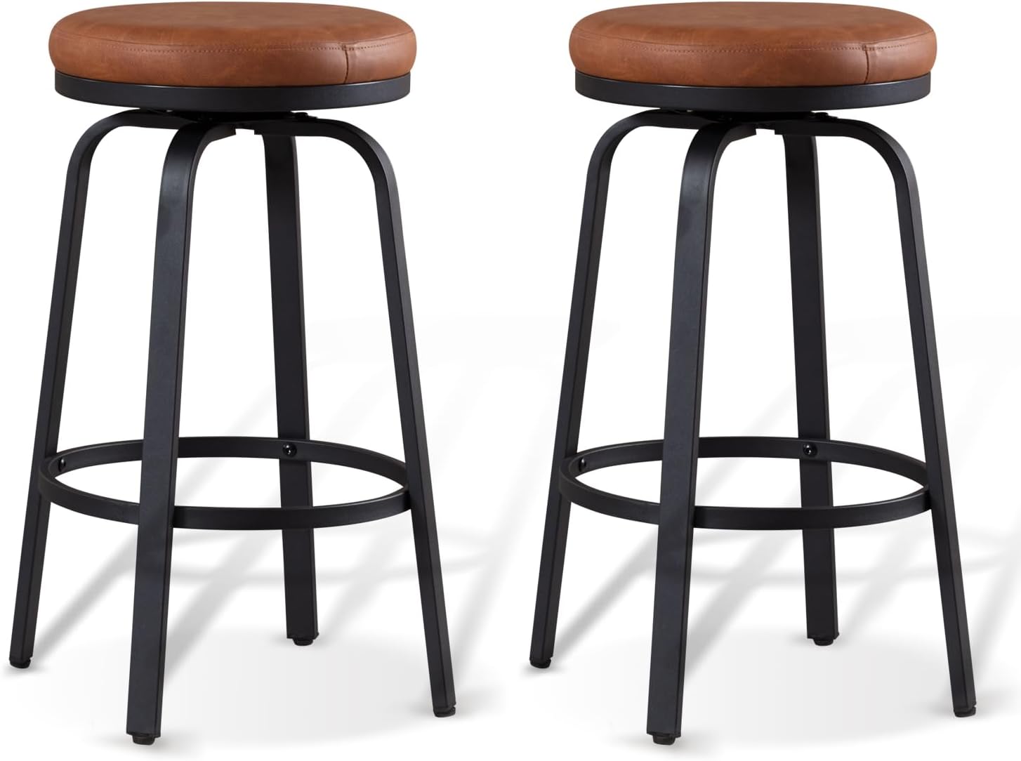 Amazon.com: Fefances Bar Stools Set of 2 for Kitchen Island Round Bar ...