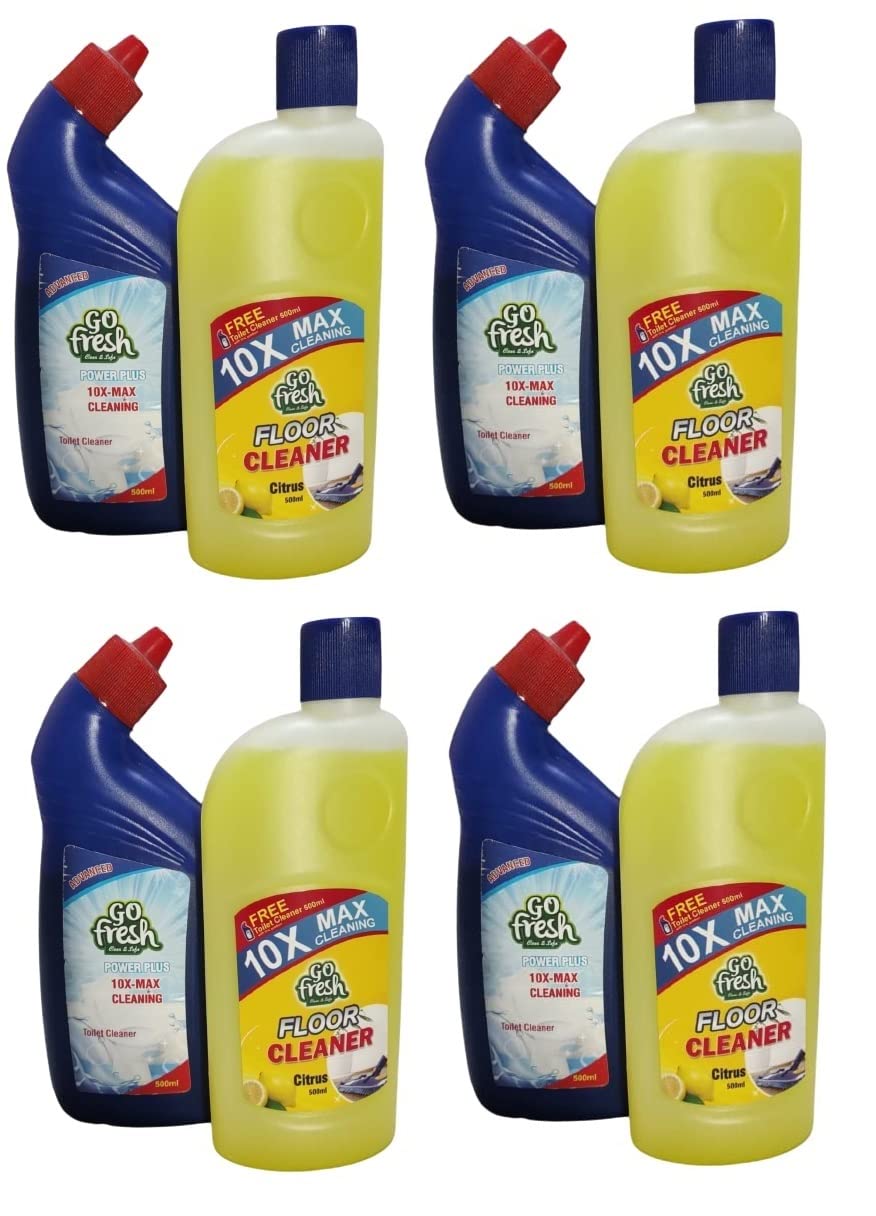 Go fresh Buy Floor cleaner Get Toilet cleaner free (pack of 4) : Amazon ...