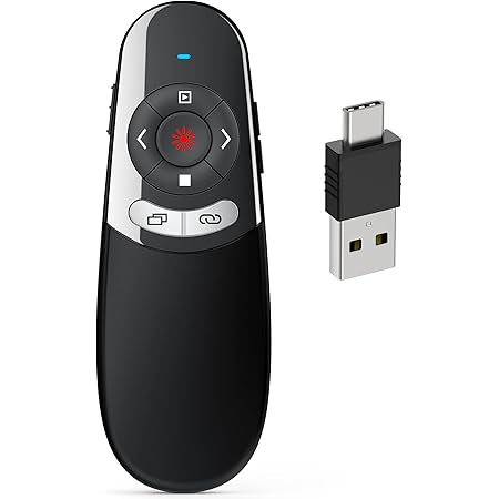 Amazon.com: DINOSTRIKE 2 in 1 Type C and USB Presentation Clicker for ...