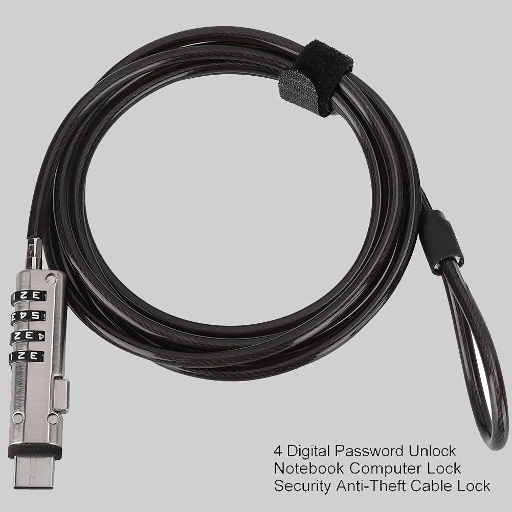 Snapklik.com : Laptop Cable Locks Combination Cable Lock 4 Digital ...