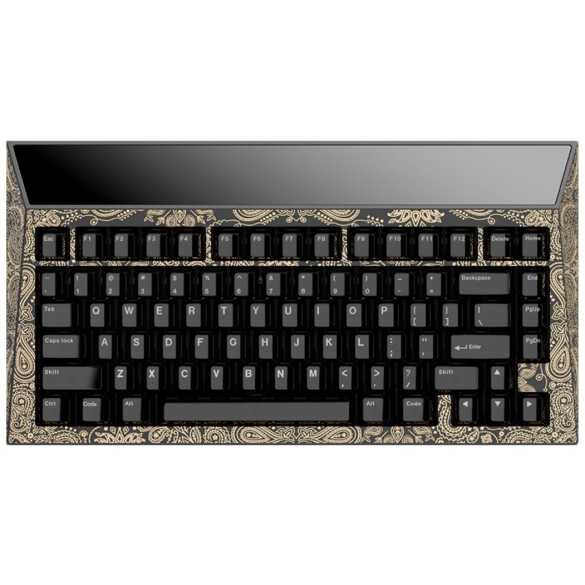 Buy Angry miao Gold Paisley 75 Key Wireless Mechanical Gaming Keyboard ...