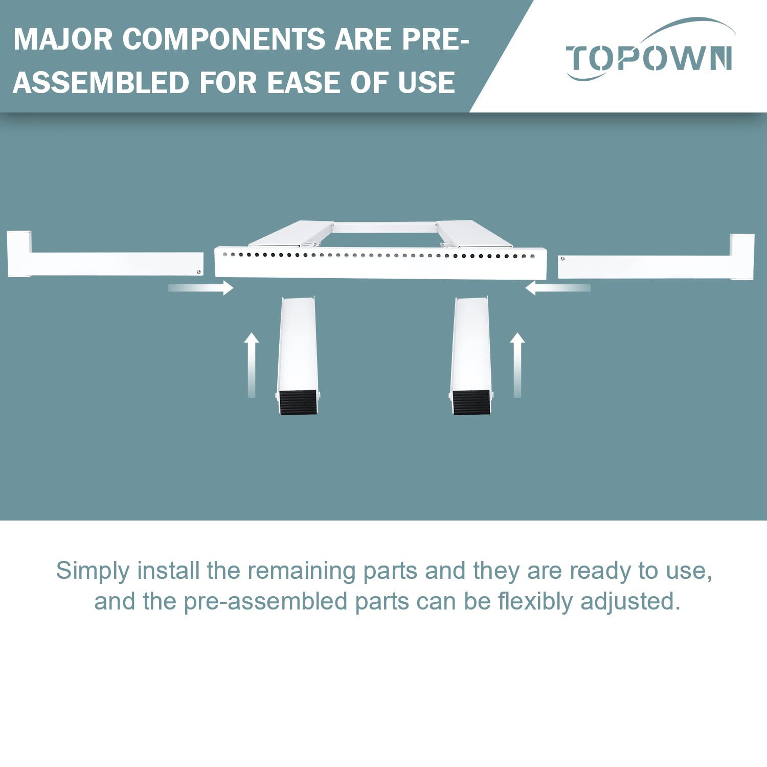 TOPOWN No Drill Air Conditioner Bracket for Window AC Mounting Bracket ...
