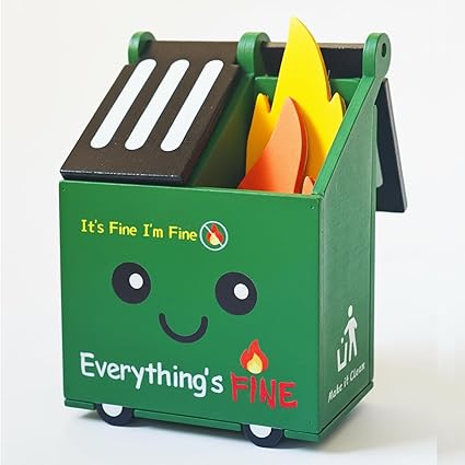 Amazon.com: Tibest Dumpster Fire Desk Accessories, Dumpster Fire Pencil ...