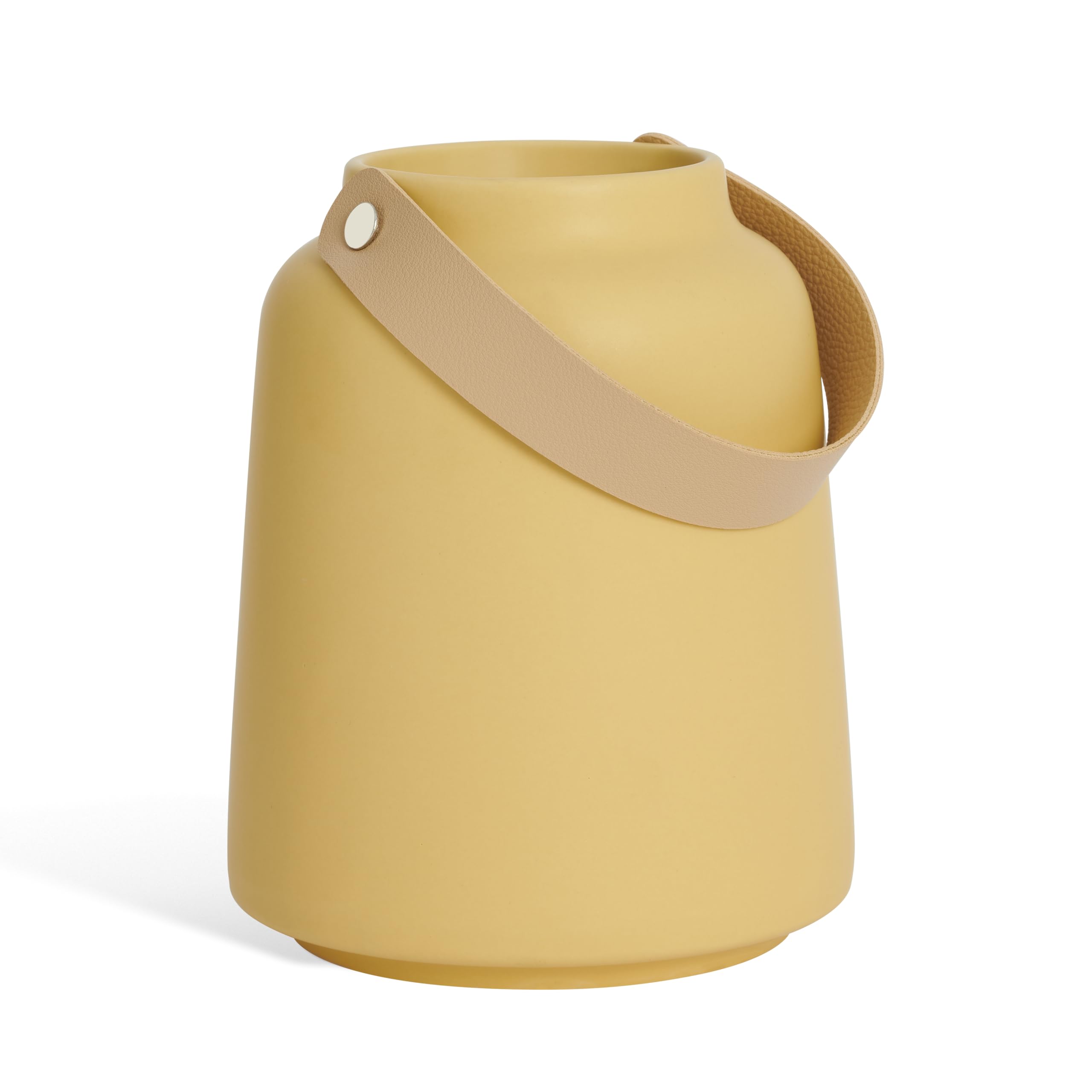 Amazon.com: Torre & Tagus Lido Yellow Cylinder Vase with Handle in Faux ...