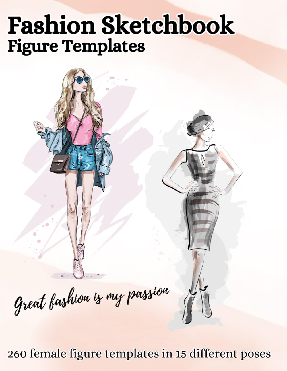 Amazon.com: Fashion Sketchbook: Figure Templates - 260 Female Figure ...