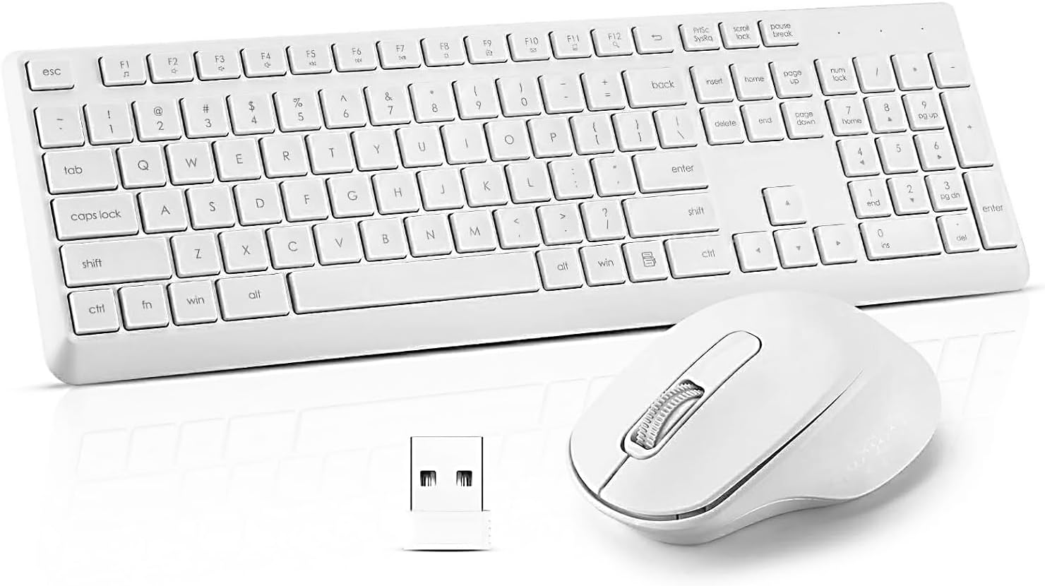Amazon.com: Wireless Keyboard Mouse Combo, Ultra-Slim USB Keyboard ...