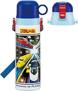 Amazon.co.jp: スケーター(Skater) 子供用 ステンレス 水筒 2way 直飲み 580ml コップ飲み 570ml プラレール 23 子供に優しい軽量タイプ 男の子 保温 ...