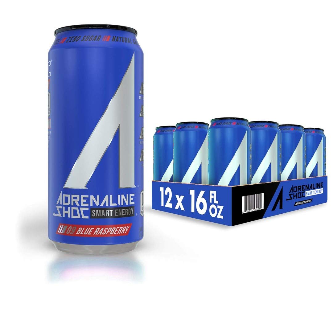 Amazon.com : A SHOC Performance Energy Drink, Blue Raspberry, Zero ...