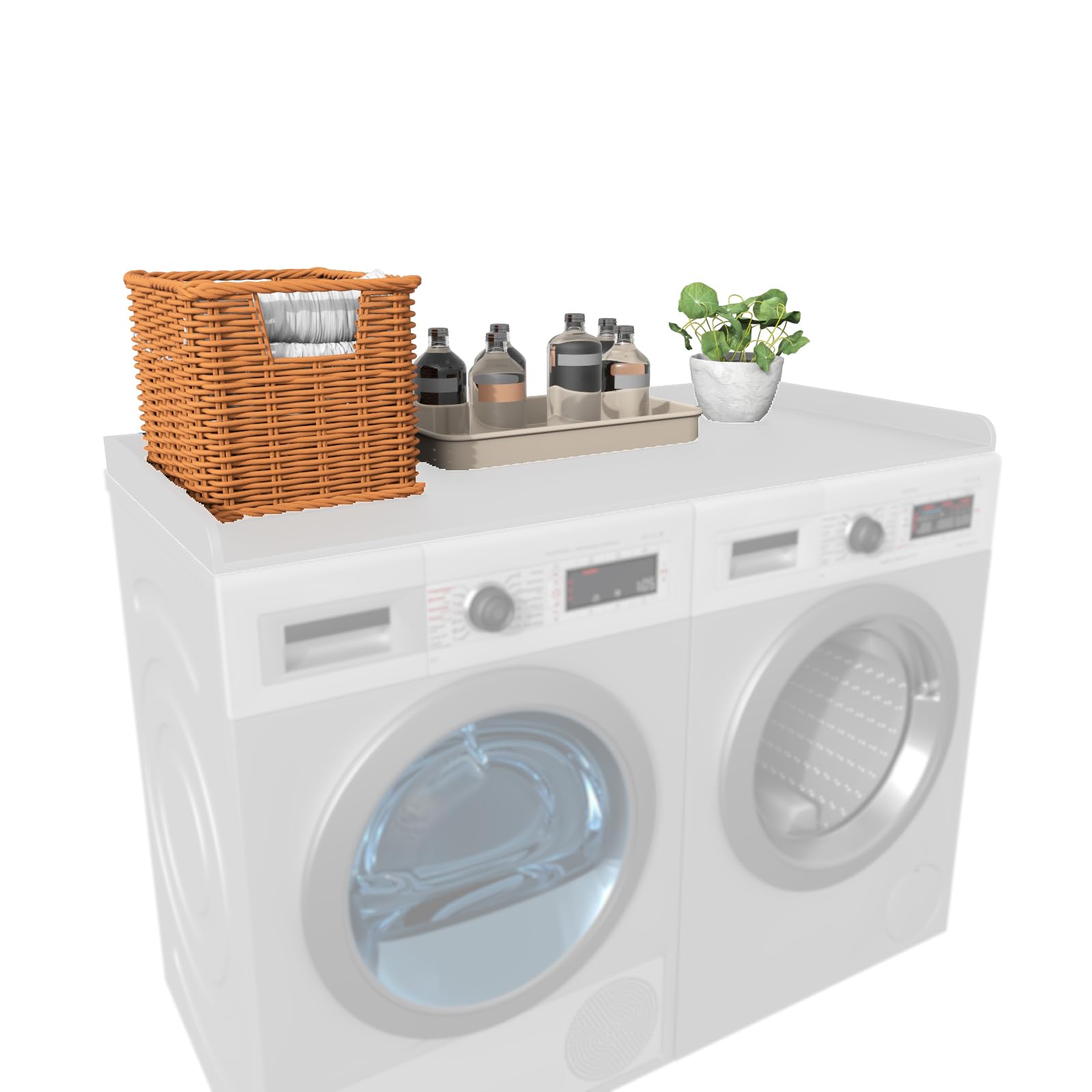 Wood Laundry Top Washer Dryer Countertop Cover - 54x27.5 Inch Wood ...