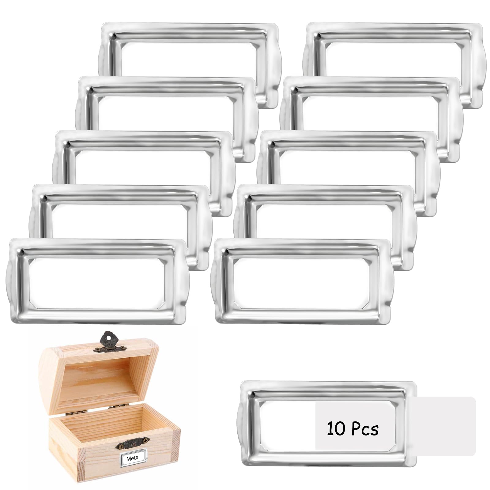 Amazon.com : 10Pcs Self Adhesive Metal Bookplates for Books Card ...