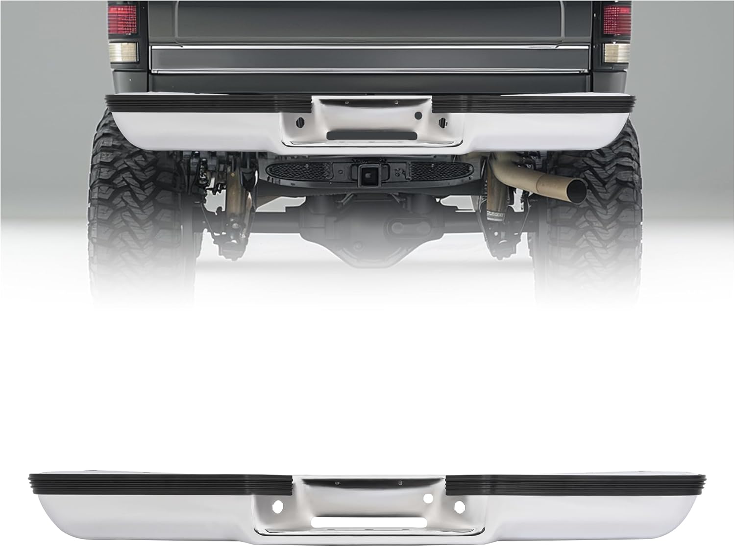 Amazon.com: KUAFU Rear Step Bumper Face Bar Compatible with 1988-2000 ...
