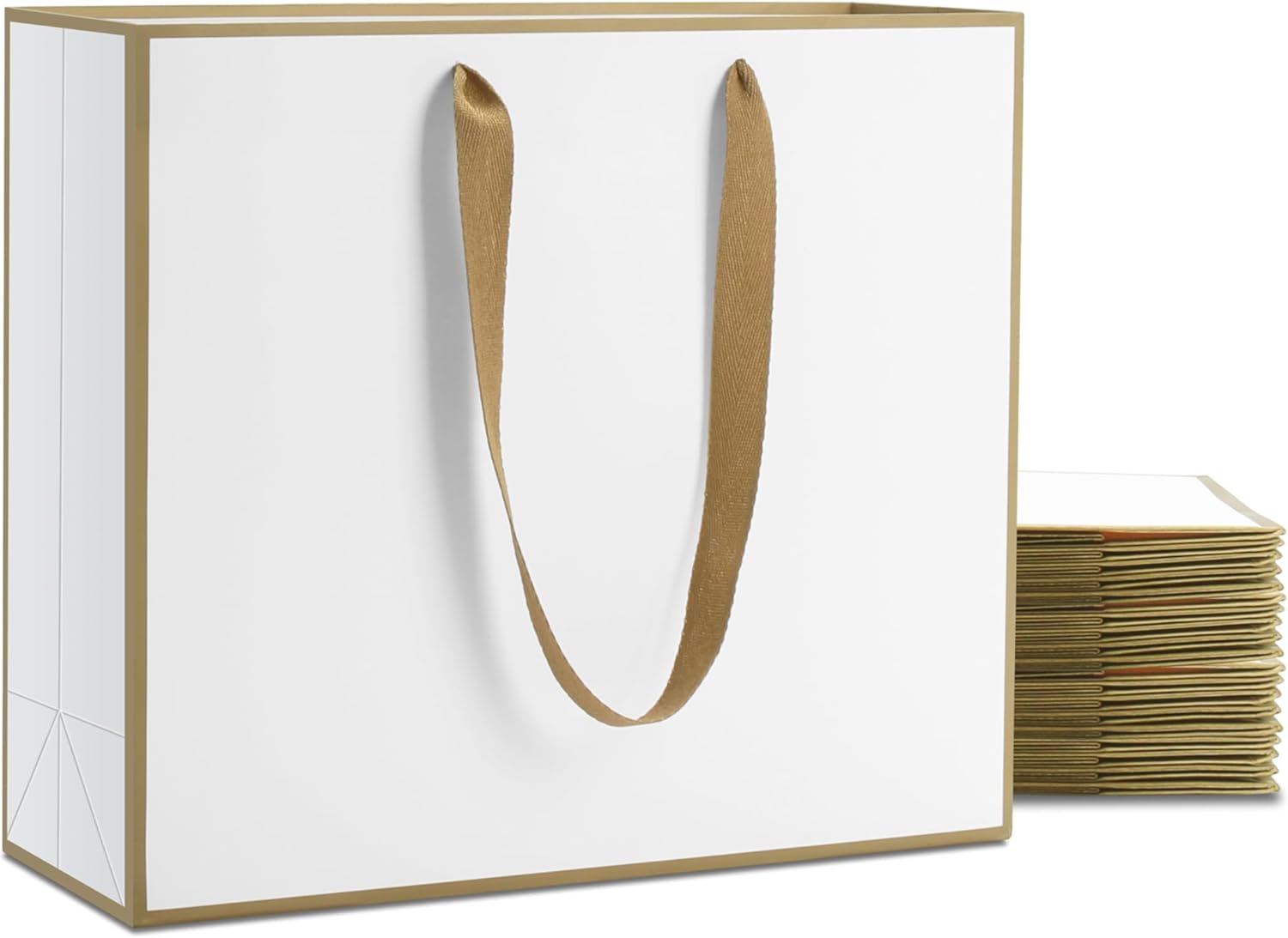 Amazon.com: YACEYACE Large White and Gold Gift Bags with Handles, 20Pcs ...