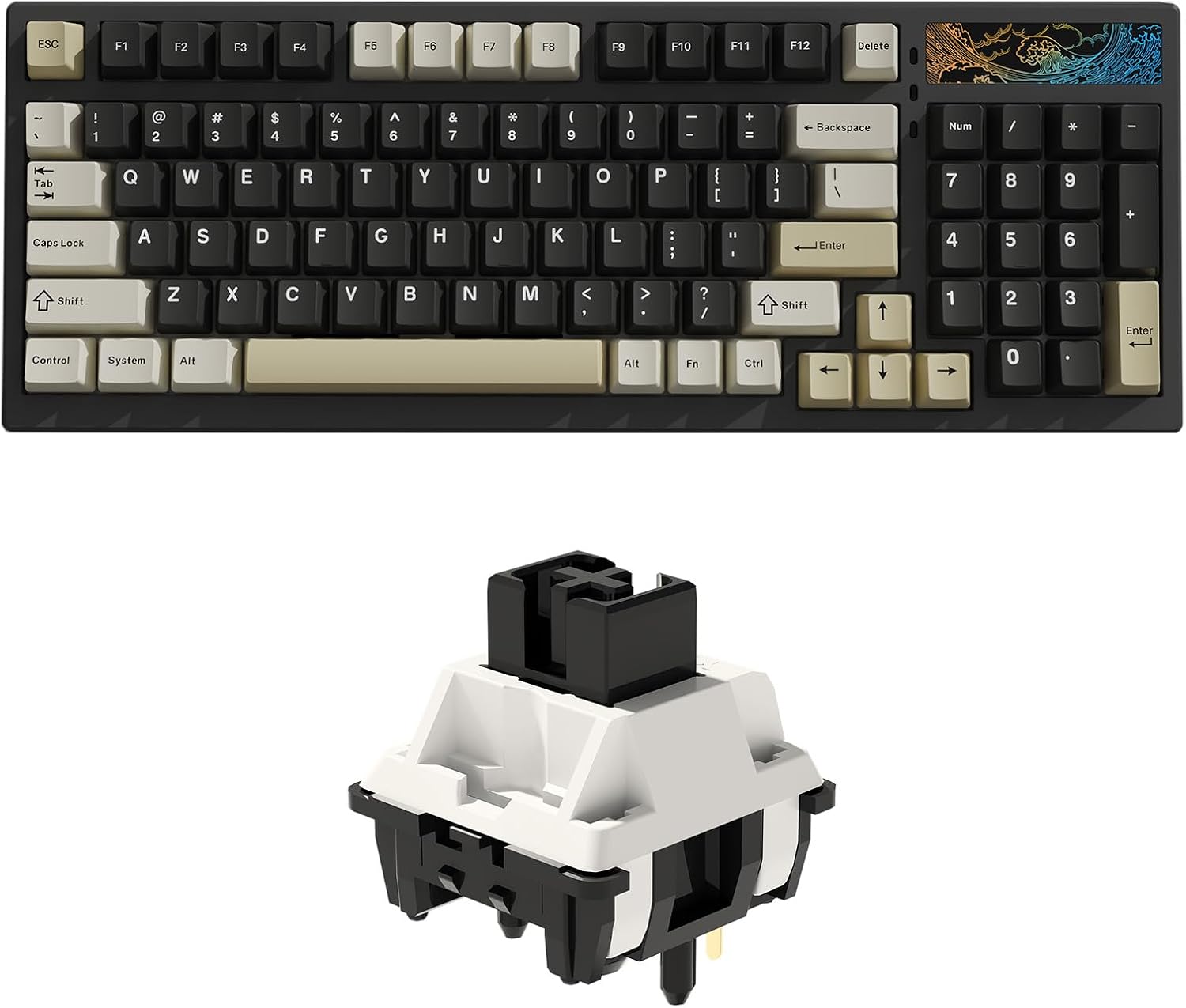 Amazon.com: YUNZII YZ98 Gasket Mechanical Keyboard(Milk Switch, Black ...