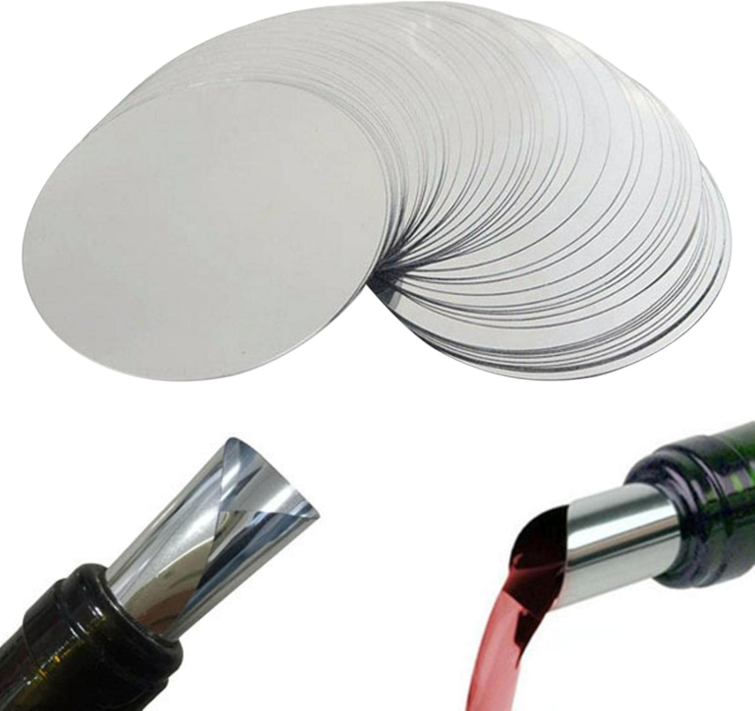 Amazon.com: Silver Wine Pourer, Thin and Reusable Wine Pouring Disc ...