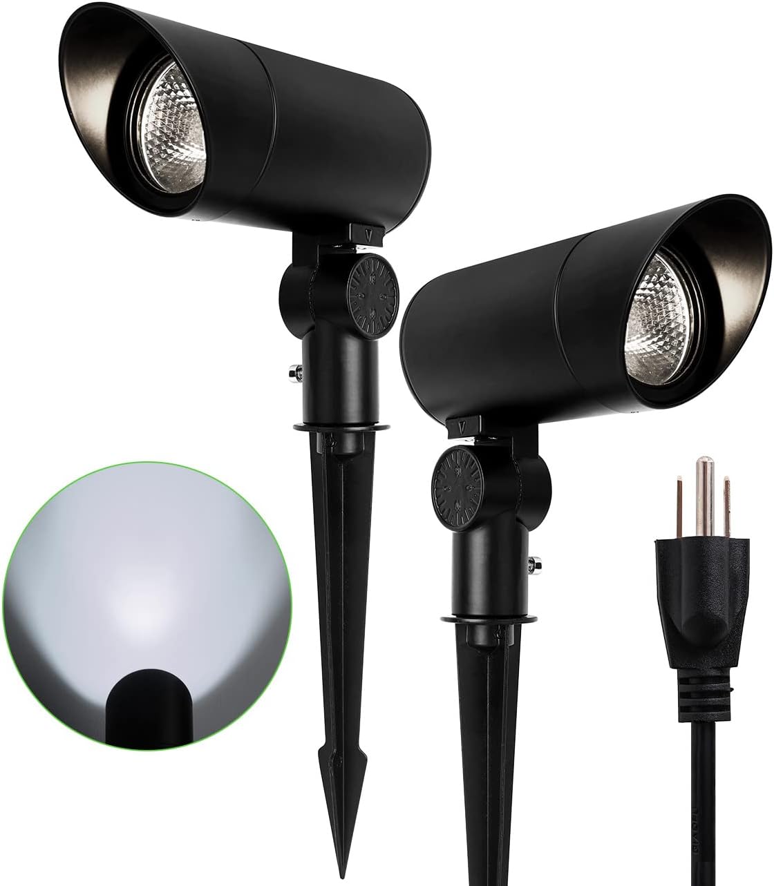 INTWELL 30W LED Landscape Spotlight, Flag Pole Light,110-260V Outdoor ...