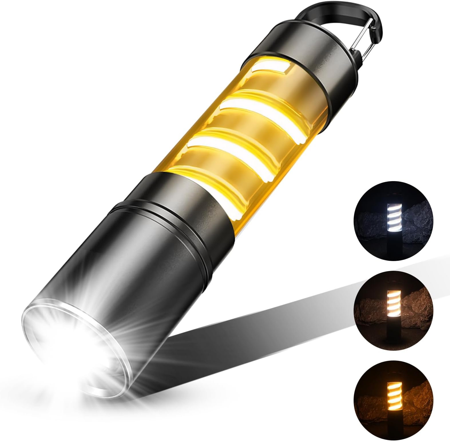 Olycism LED Rechargeable Torch with 3 Lighting Modes Camping Torch with ...