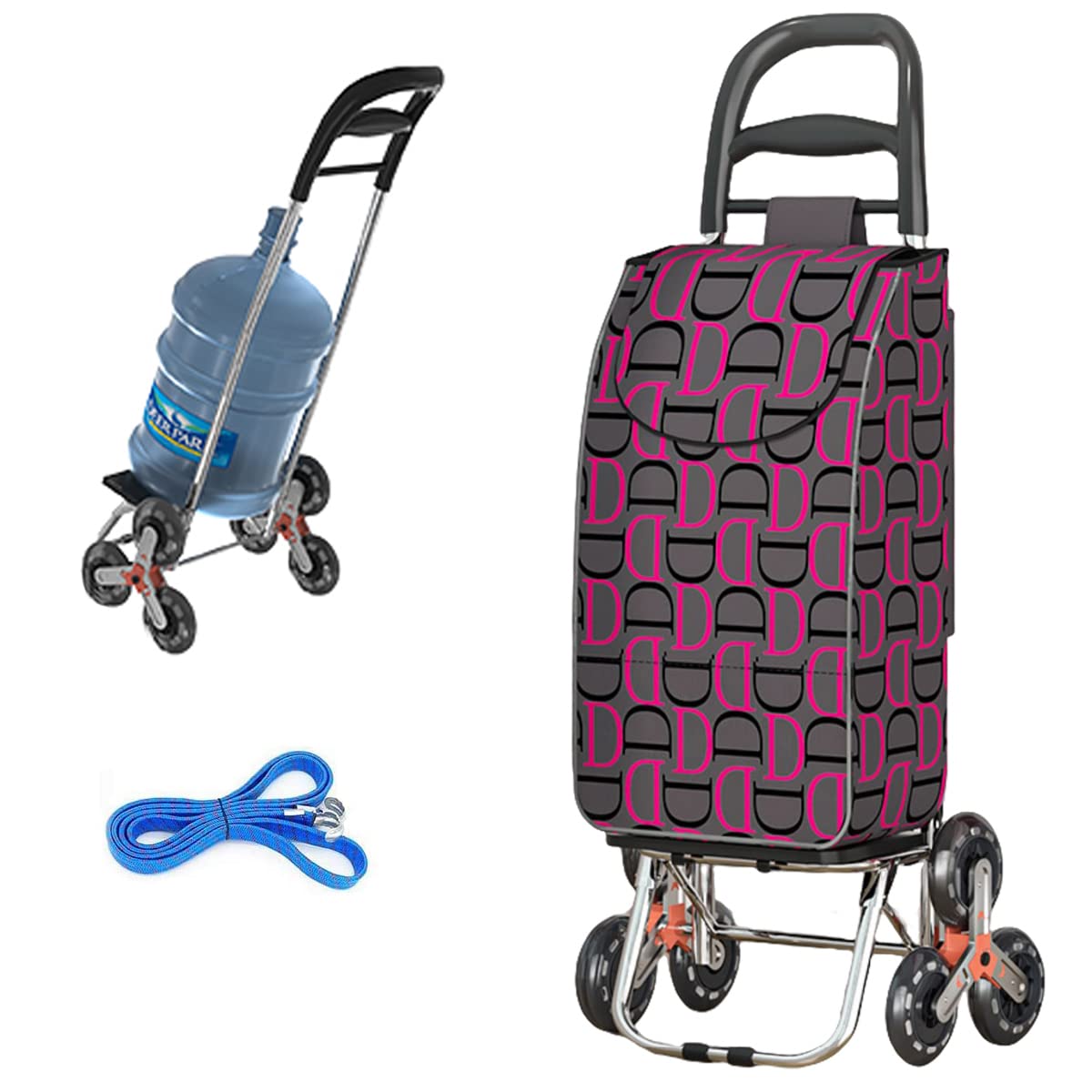 SADOMAIN Foldable Shopping Trolley with Removable Shopping Bag ...