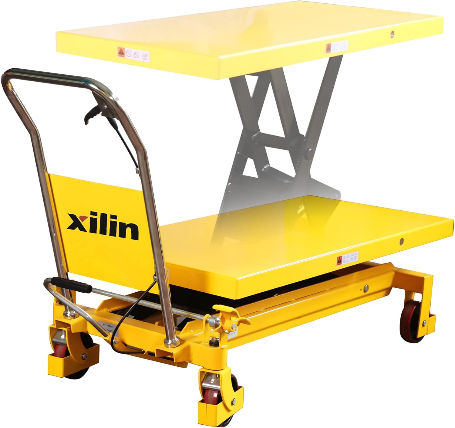 Amazon.com: Xilin Platform Lift Table Cart Hand Hydraulic Single ...