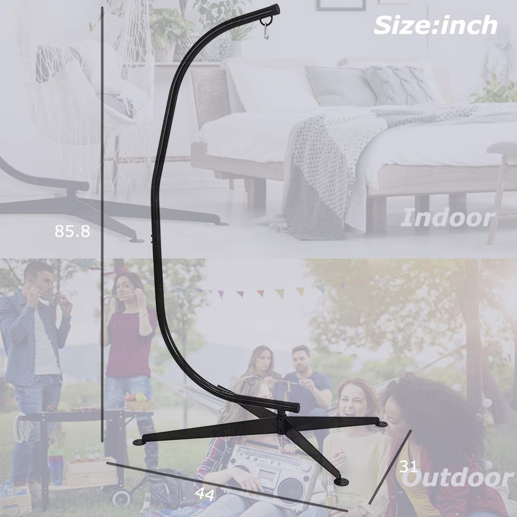 Hammock Chair Stands Hanging Hammock Stands,C Stand Outdoor Solid Steel ...