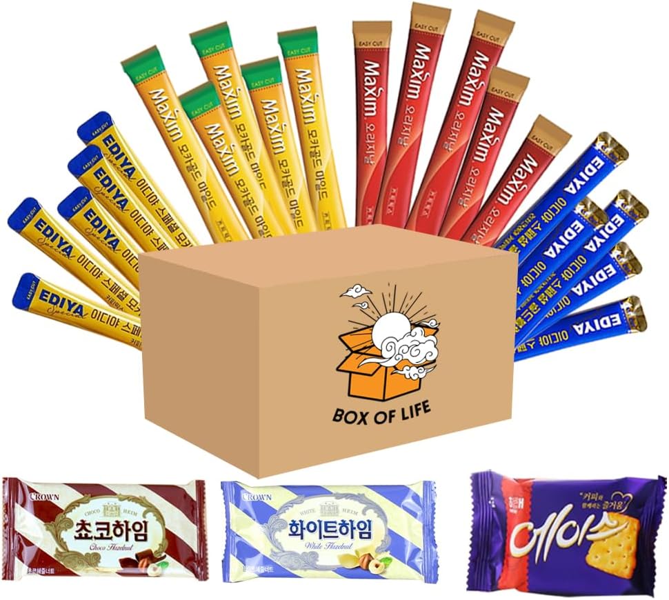 Amazon.com : Korean Instant Coffee Mix Variety 20 Sticks of 4 Types ...