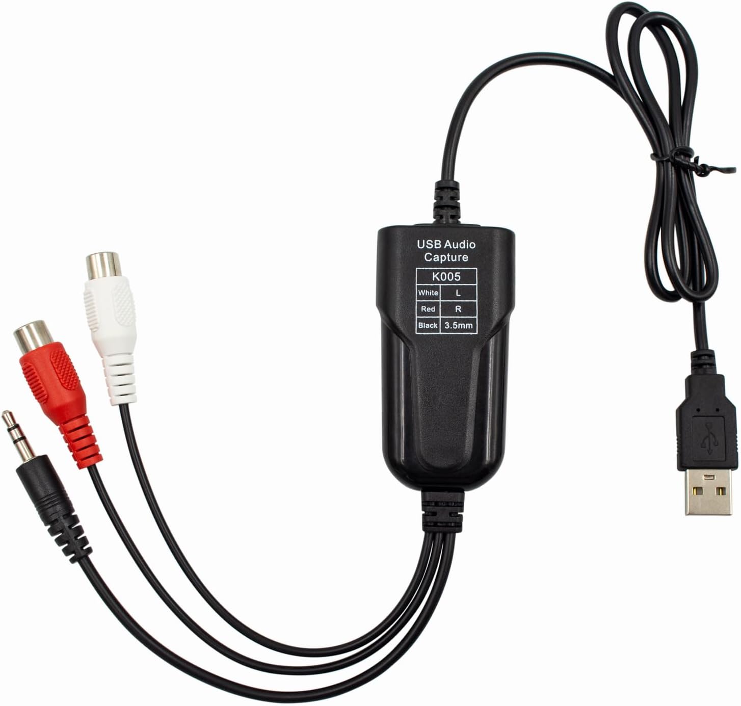 Amazon.com: USB Audio Capture Card Grabber for Window 10/11/8/7 / 2000 ...