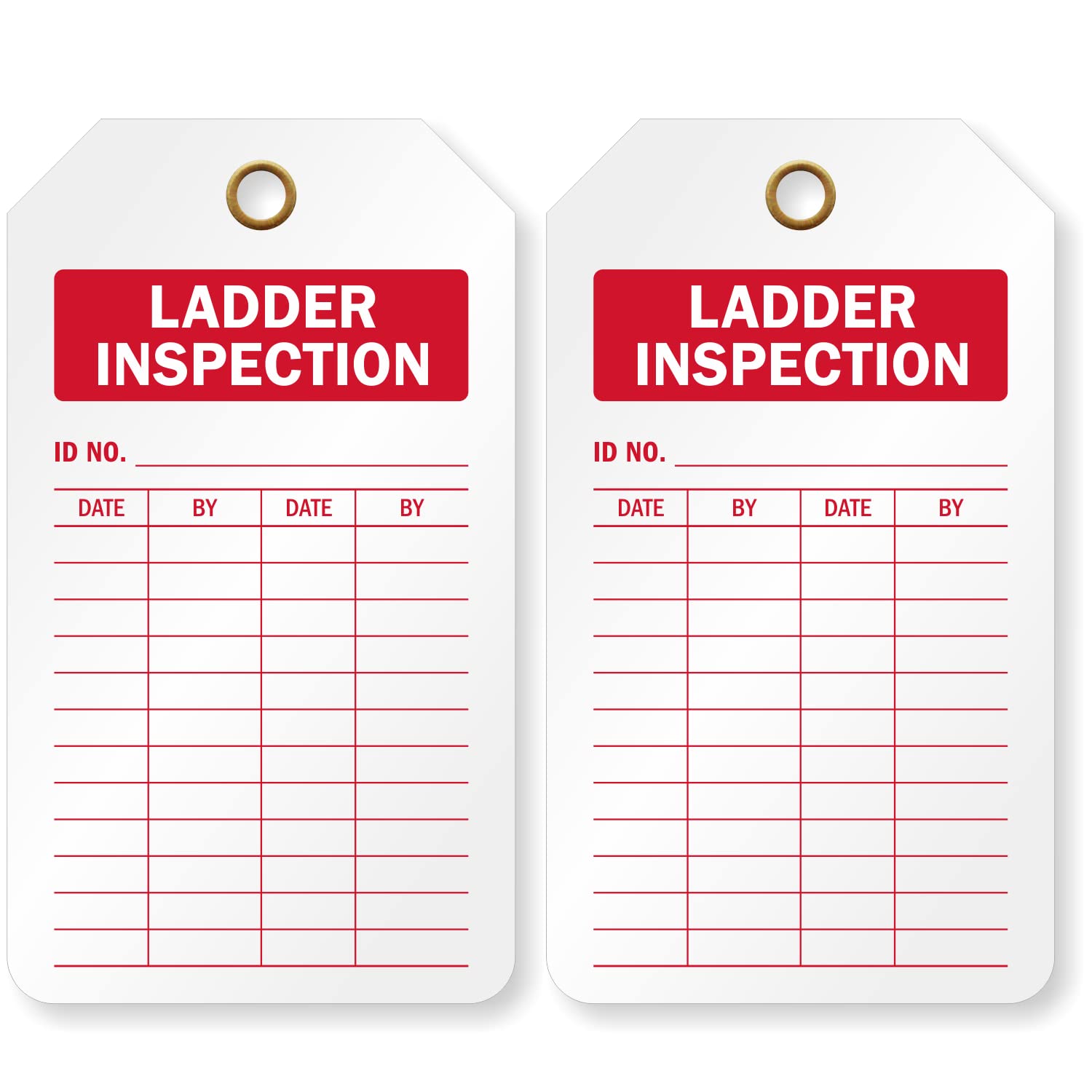 Amazon.com: SmartSign Ladder Inspection Two-Sided Record Tags - Pack of ...