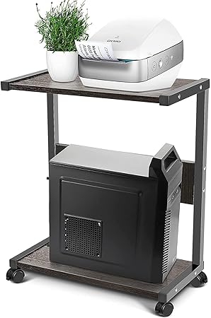 INDIAN DECOR. 35221 Printer Stands, Computer Tower Stand 2-Tier CPU ...