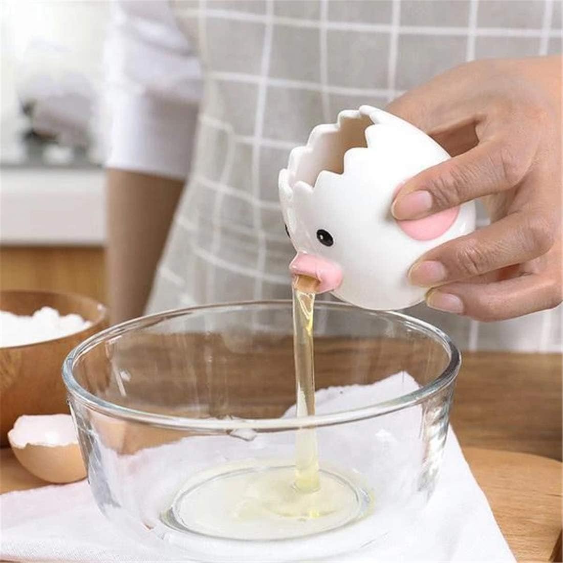 Amazon.com: Cartoon Chick Ceramic Egg Divider White Egg Yolk Separator ...