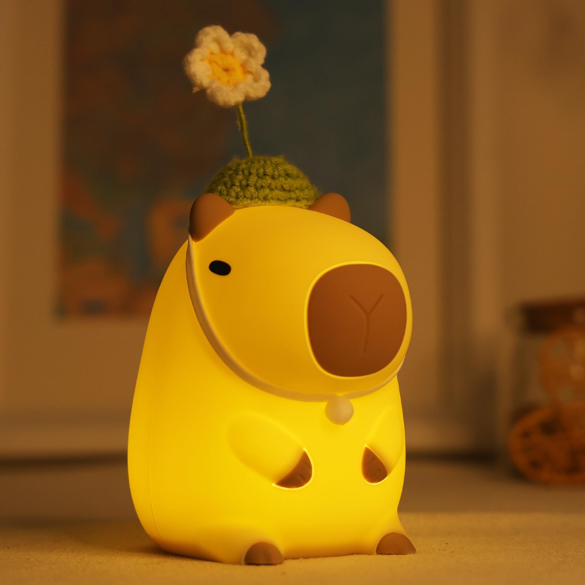 Attivolife Capybara Night Light for Kids, Cute Animal Soft Silicone LED ...