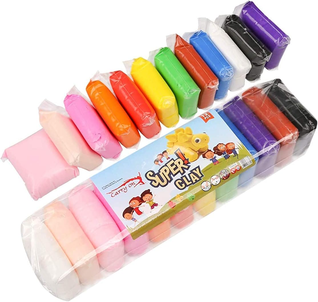 Air Dry Super Clay 12 Pcs Colors Colors Air Dry Clay. Super Light Dry ...