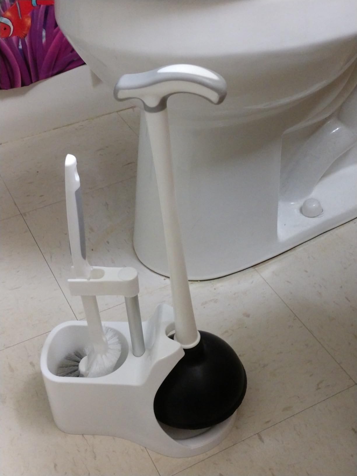 Amazon.com: HAMITOR Toilet Plunger Bowl Brush Set: Heavy Duty Bathroom ...