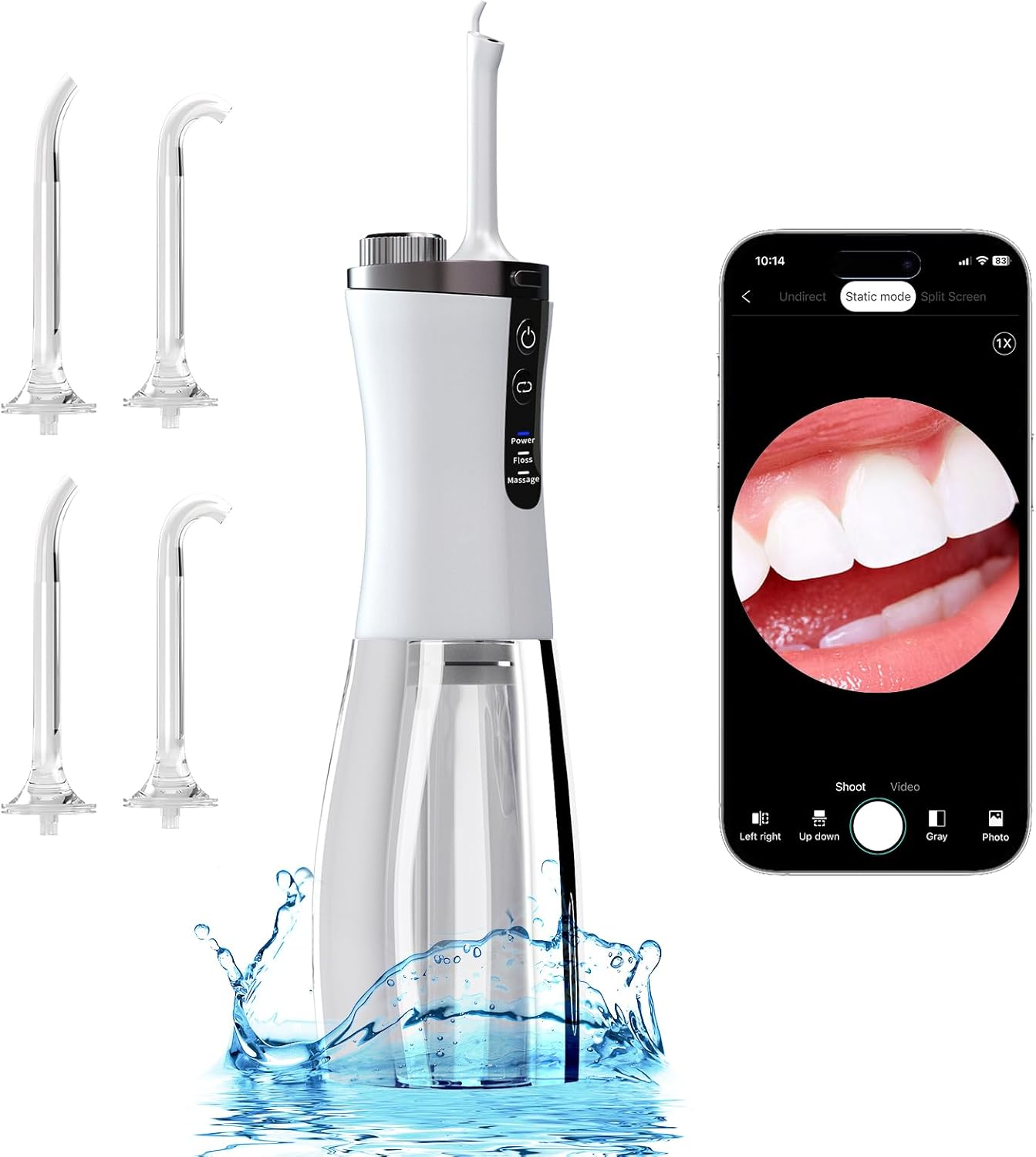 Amazon.com: Visual Water Dental Flosser, Cordless Oral Irrigator with ...