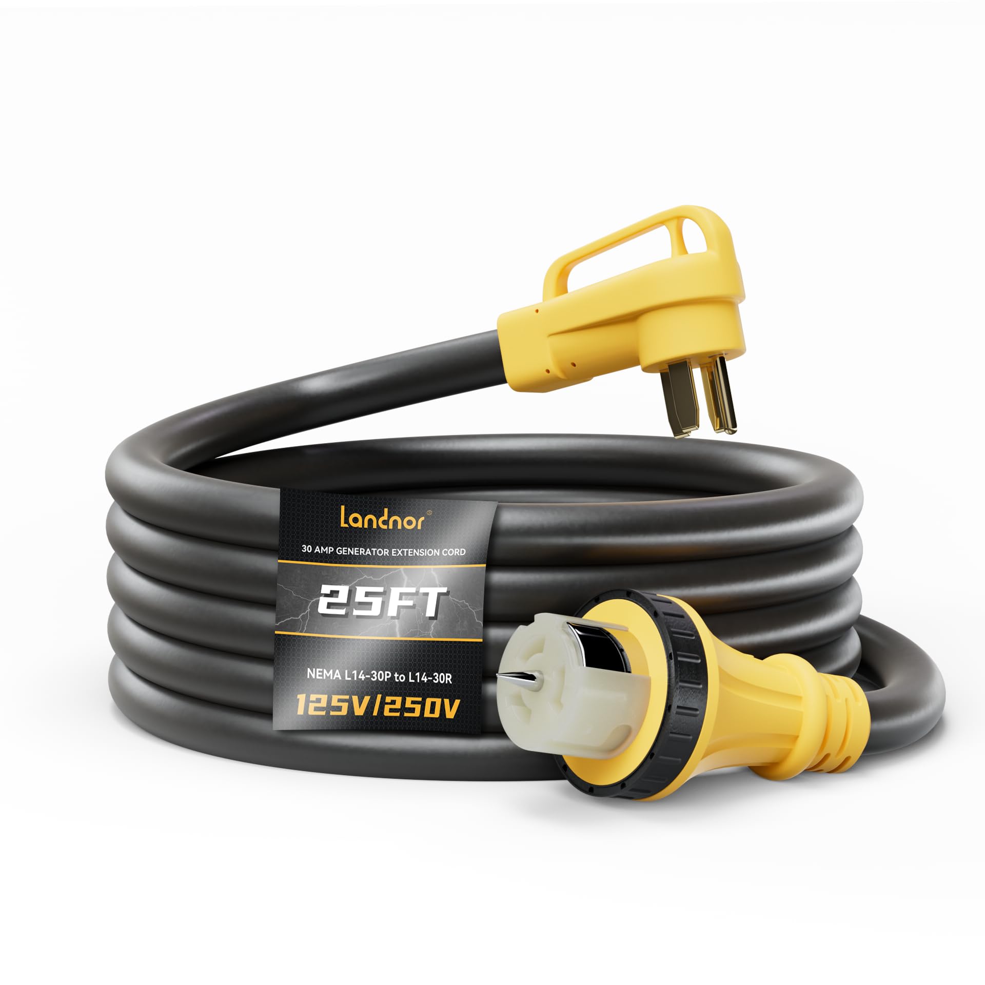 Snapklik.com : 30AMP 4 Prong 25FT Generator Extension Cord, 4 Prong ...