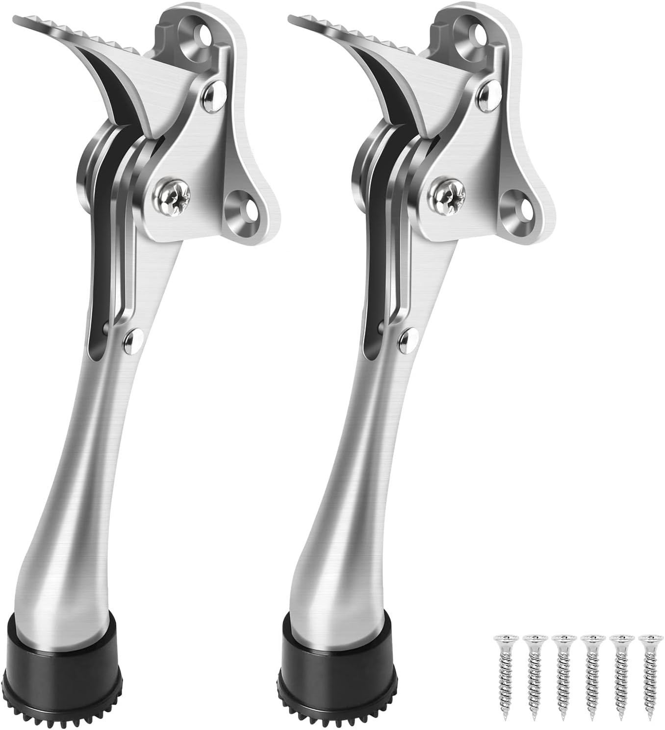 Amazon.com: Door Stops, 6 Inch Kickdown Door Stopper, Brushed Nickel ...