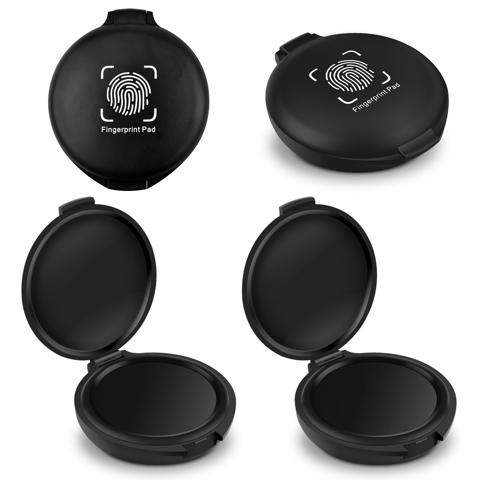 Ink Pad,ERKOON 2 PCS Thumbprint Ink Pads, Fingerprint Ink Pads, Stamp ...