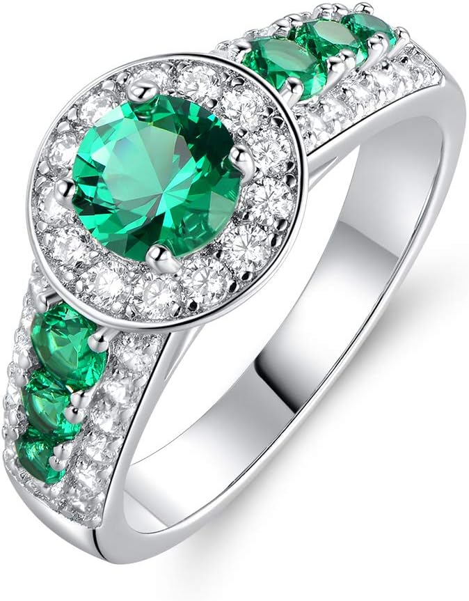 Amazon.com: Barzel 18k White Gold & Rose Gold Plated Cubic Zirconia Two ...