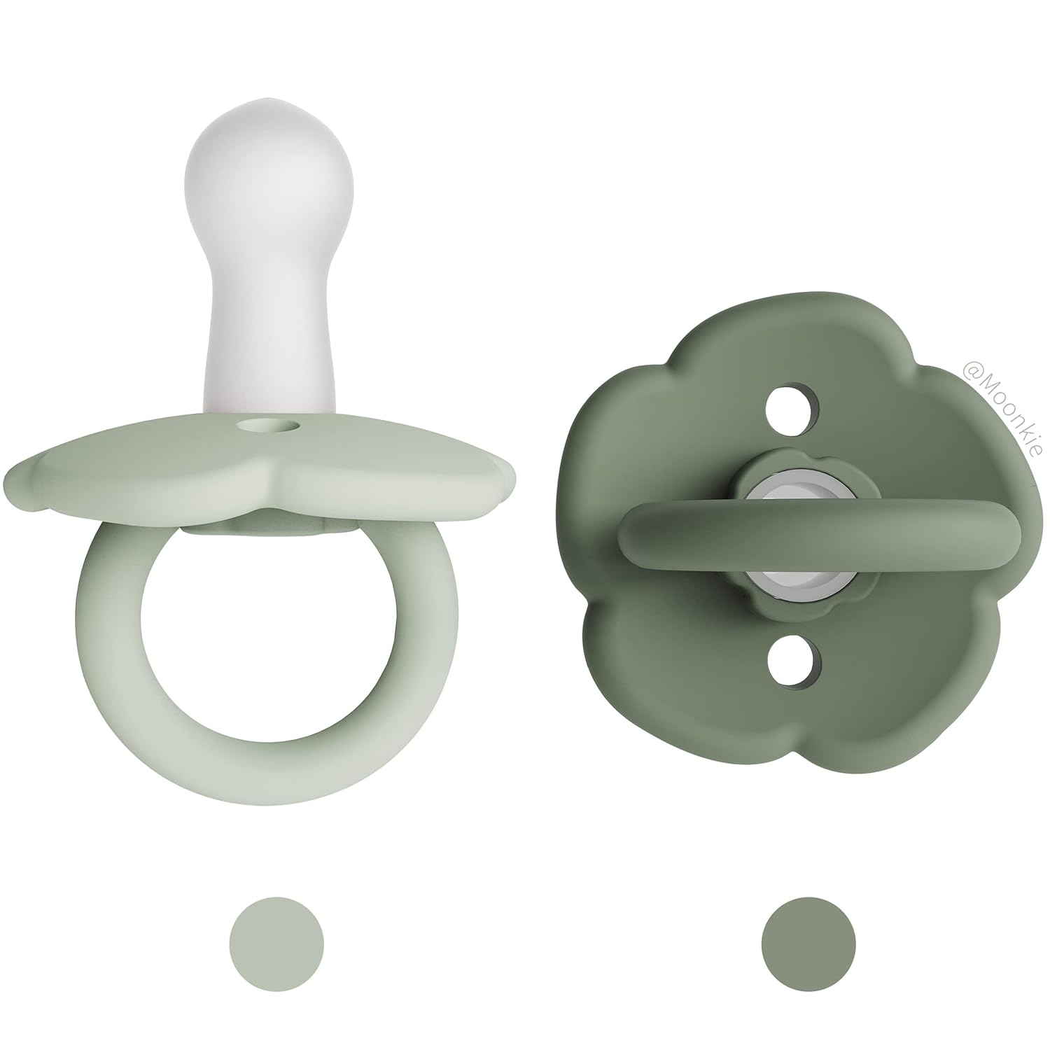 Amazon.com : Moonkie Pacifiers Set of 2 | One-Piece Design Baby ...