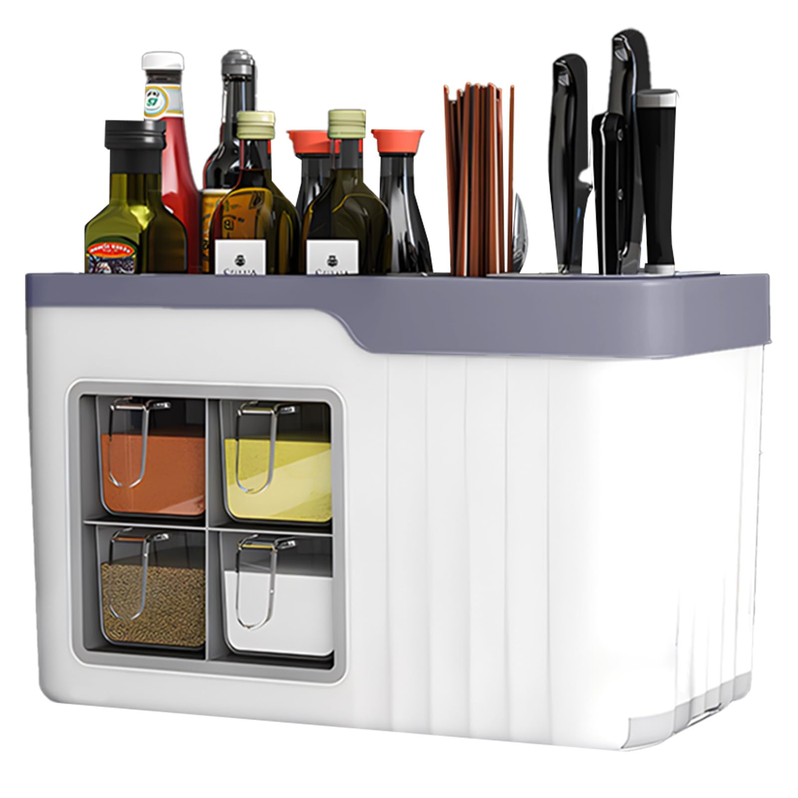 Amazon.com: Spice Rack Organizer & Holder with Knife Block ...