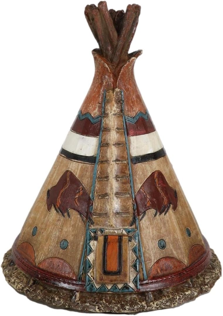 Ebros Gift Rustic Western Tribal Native Indian Teepee Hut with Charging ...