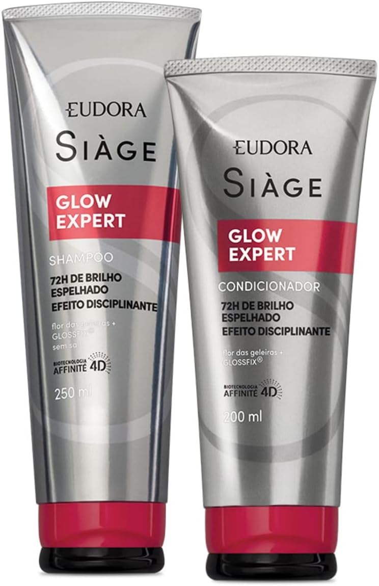 Eudora Kit Siàge Glow Expert: Shampoo 250ml + Condicionador 200ml ...