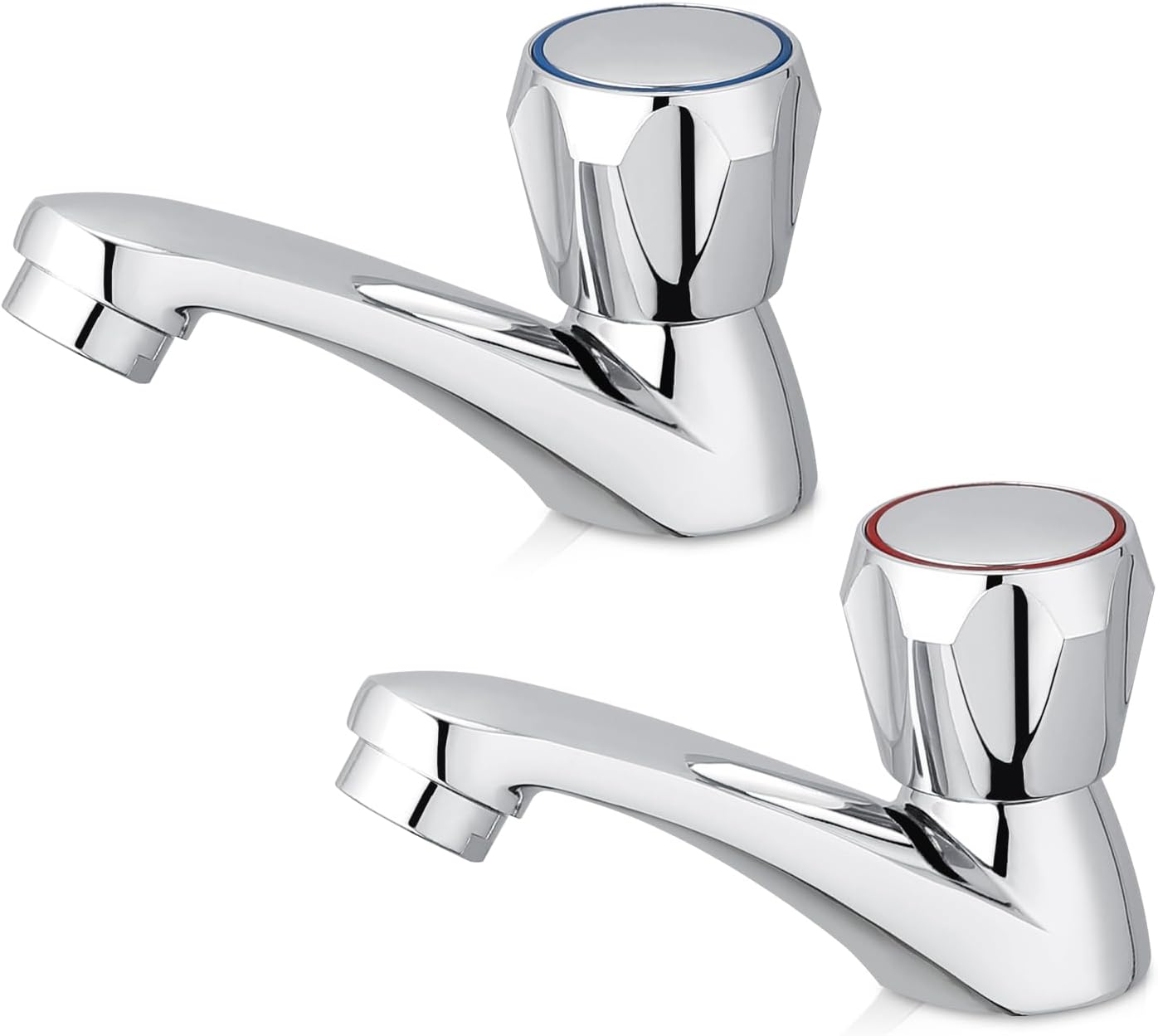 Bifordo Basin Tap,Easy to Install Metal Bathroom tap,1 Pair Club Tap ...