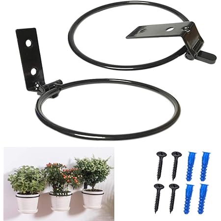Amazon.com : Achla Designs Flower Pot Ring Wall Bracket, 4 inch : Wall ...