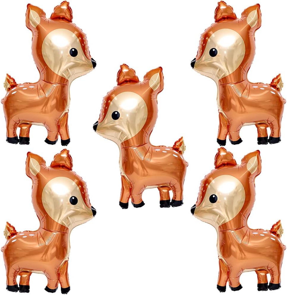 Amazon.com: 5pcs Deer Foil Balloons Giant 40.9 in Deer Balloons ...