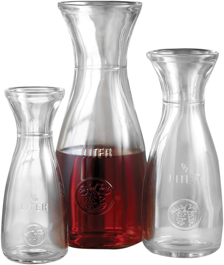 Amazon.com | Style Setter Vintage 3-Piece Glass Carafe Set: Mixed ...