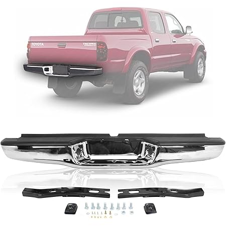 Amazon.com: FOR 95-04 TACOMA STANDARD BED REAR STEP BUMPER CHROME FACE ...